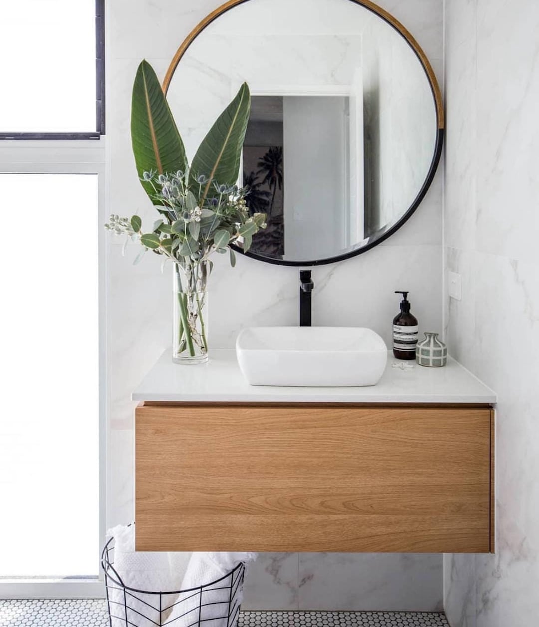 Floating Modern Oak Bathroom Vanity With Drawer - 500mm | 600mm | 800mm ...