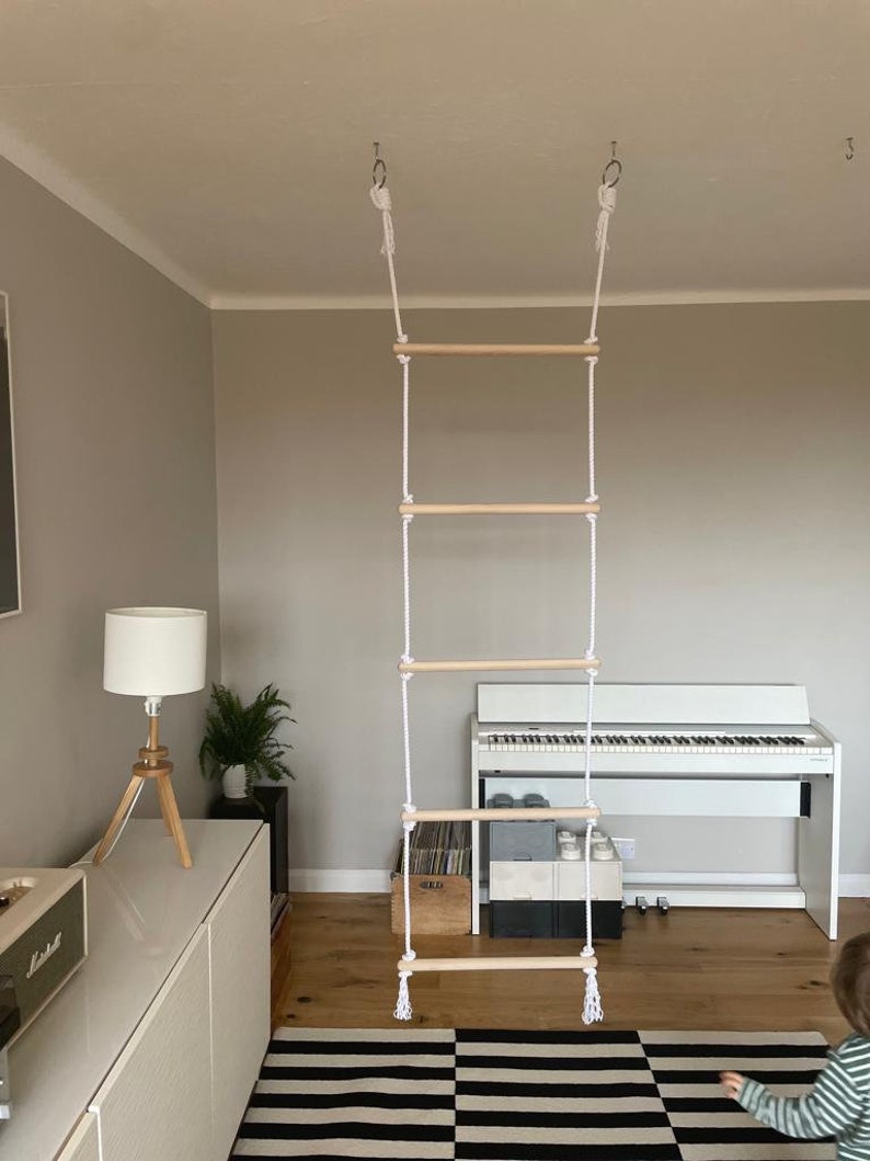 Rope Ladder Tree Climbing Frame Indoor Outdoor Oak Wood - Etsy