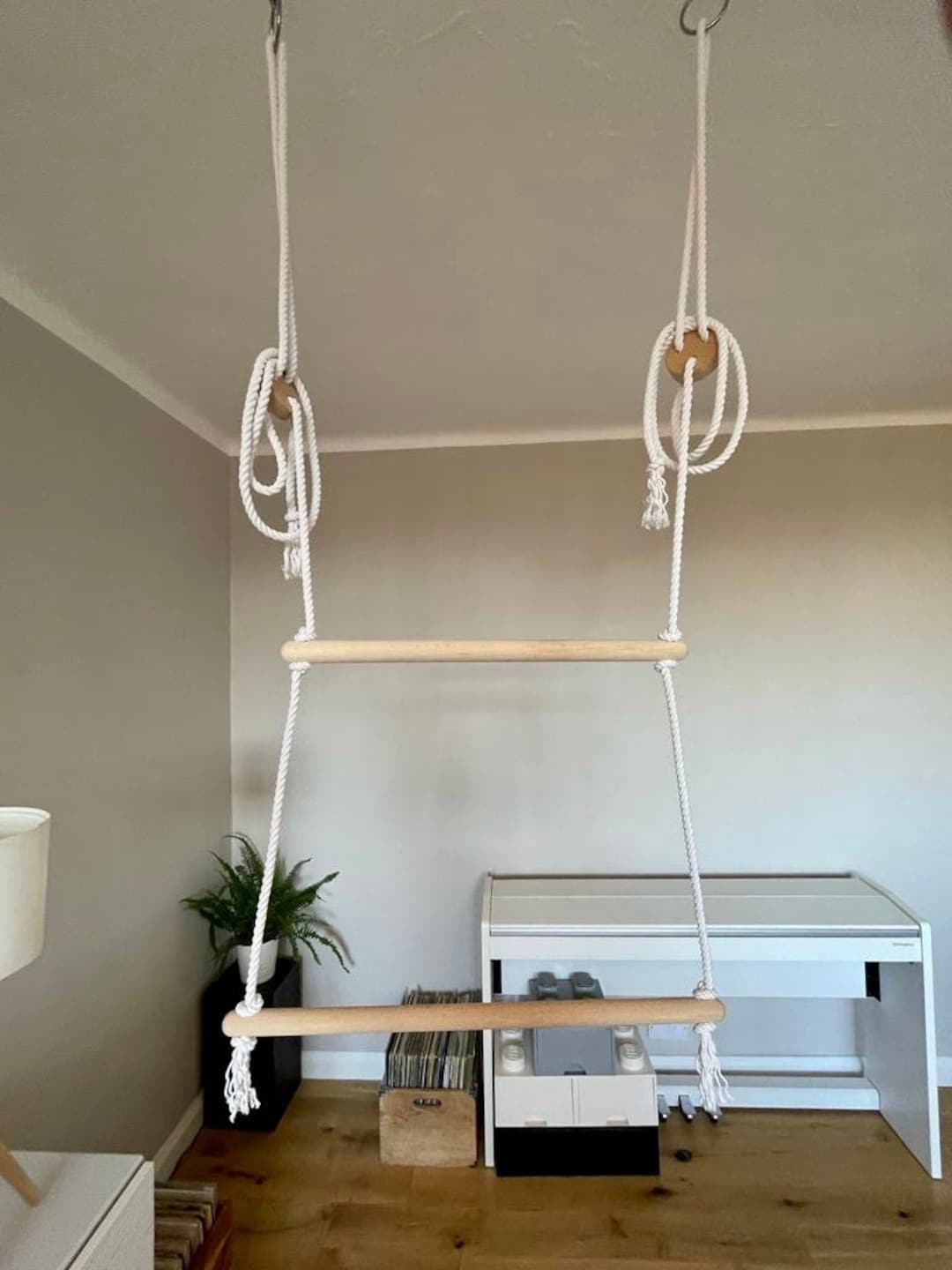Adjustable Oak Wood Trapeze Bar Swing, Gymnastic Playground - Etsy UK
