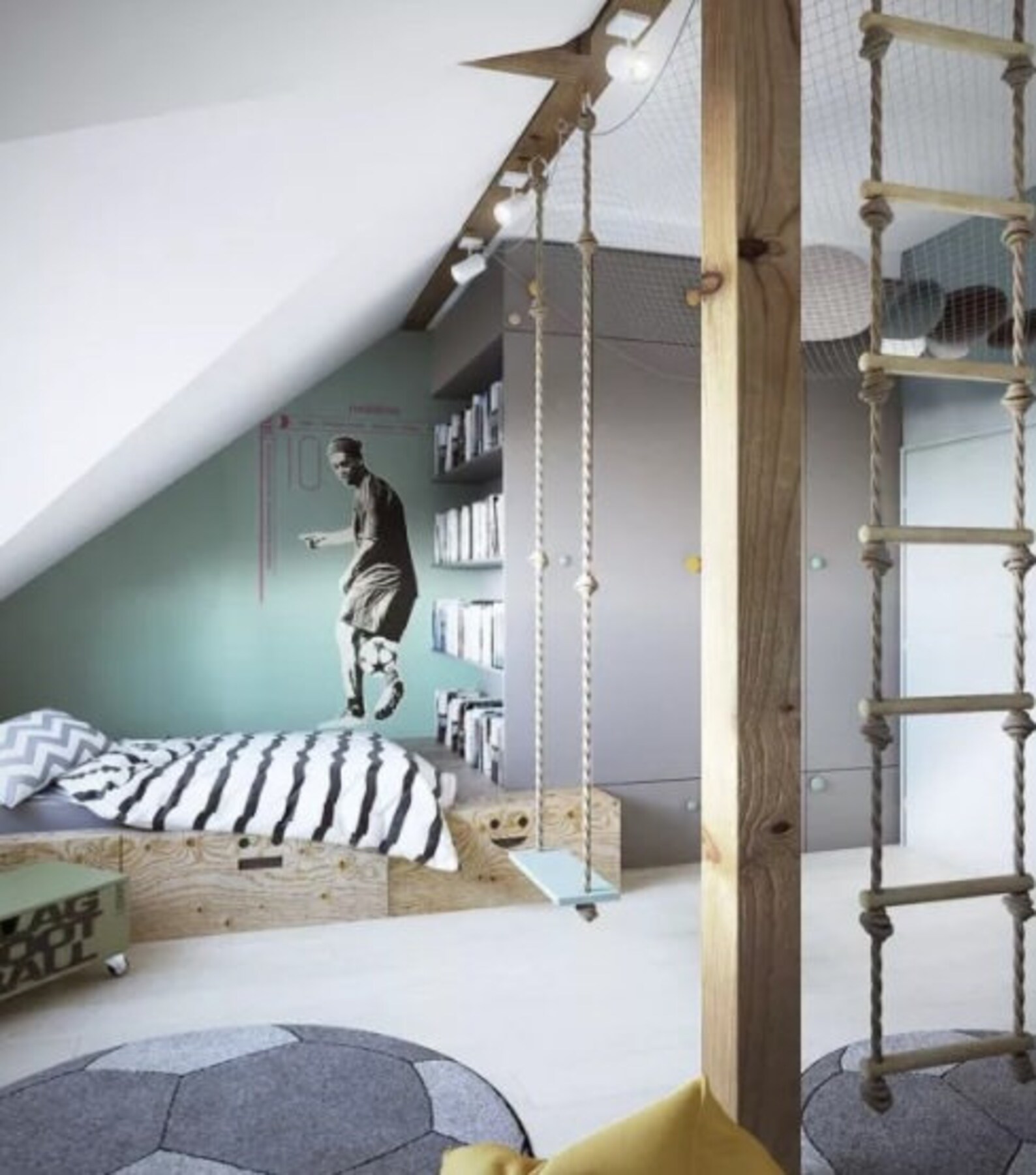 Rope Ladder Tree Climbing Frame Indoor Outdoor Oak Wood | Etsy