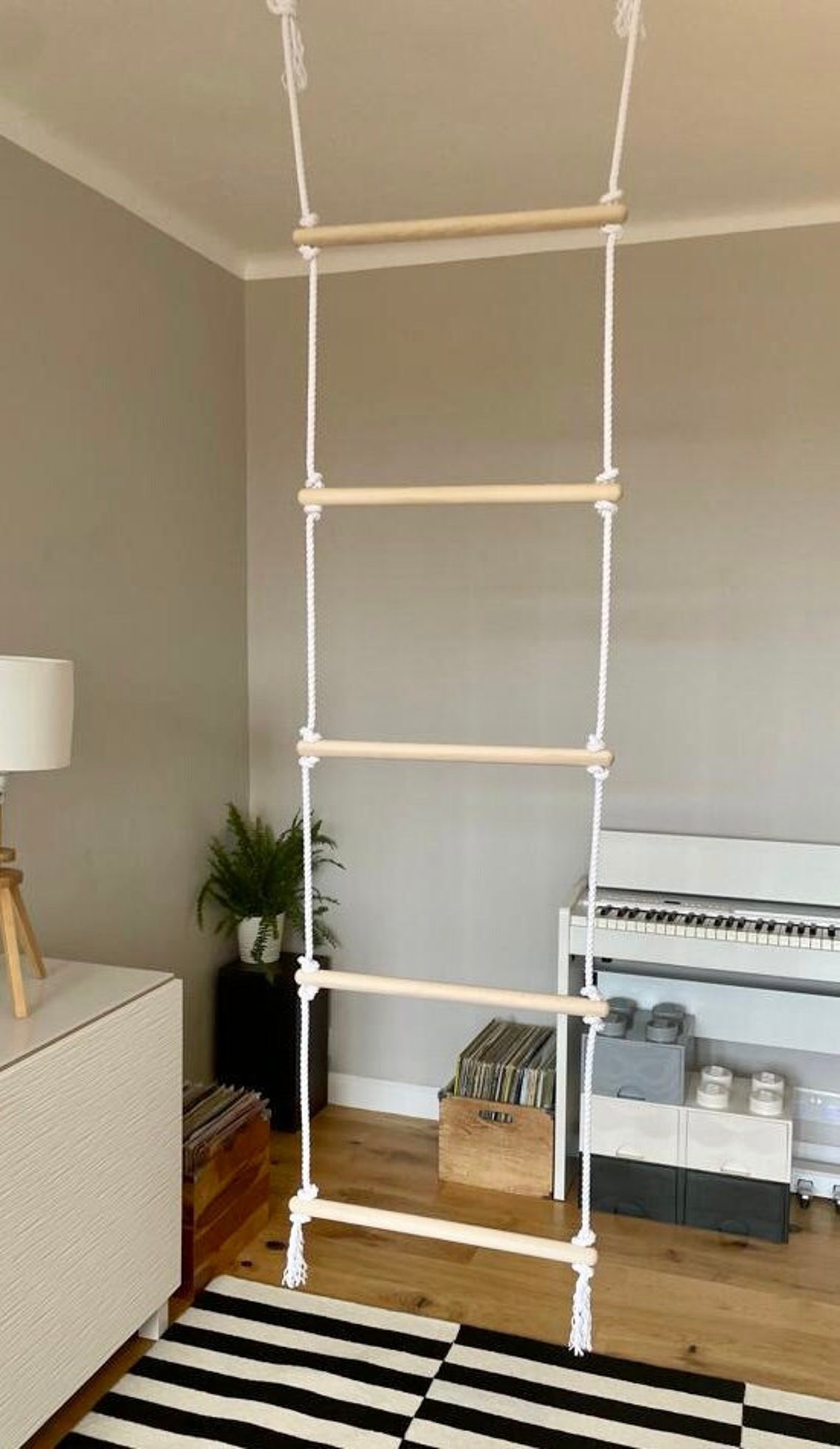 Rope Ladder Tree Climbing Frame Indoor Outdoor Oak Wood - Etsy