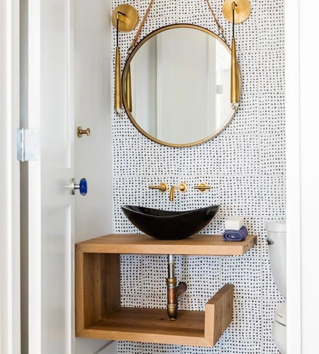 Modern Oak Bathroom Vanity 500mm 600mm 800mm or Custom Vanity Unit ...