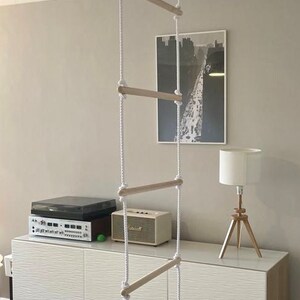 Rope Ladder, Tree Climbing Frame - Indoor, Outdoor Oak Wood and Natural ...