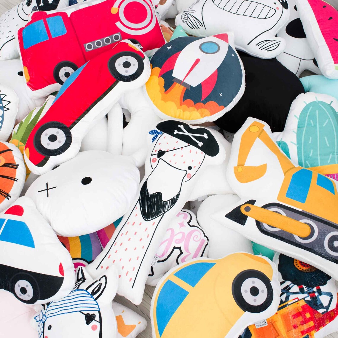 GIFT IDEA Children Cute Digger Shaped Truck Soft Filled - Etsy UK