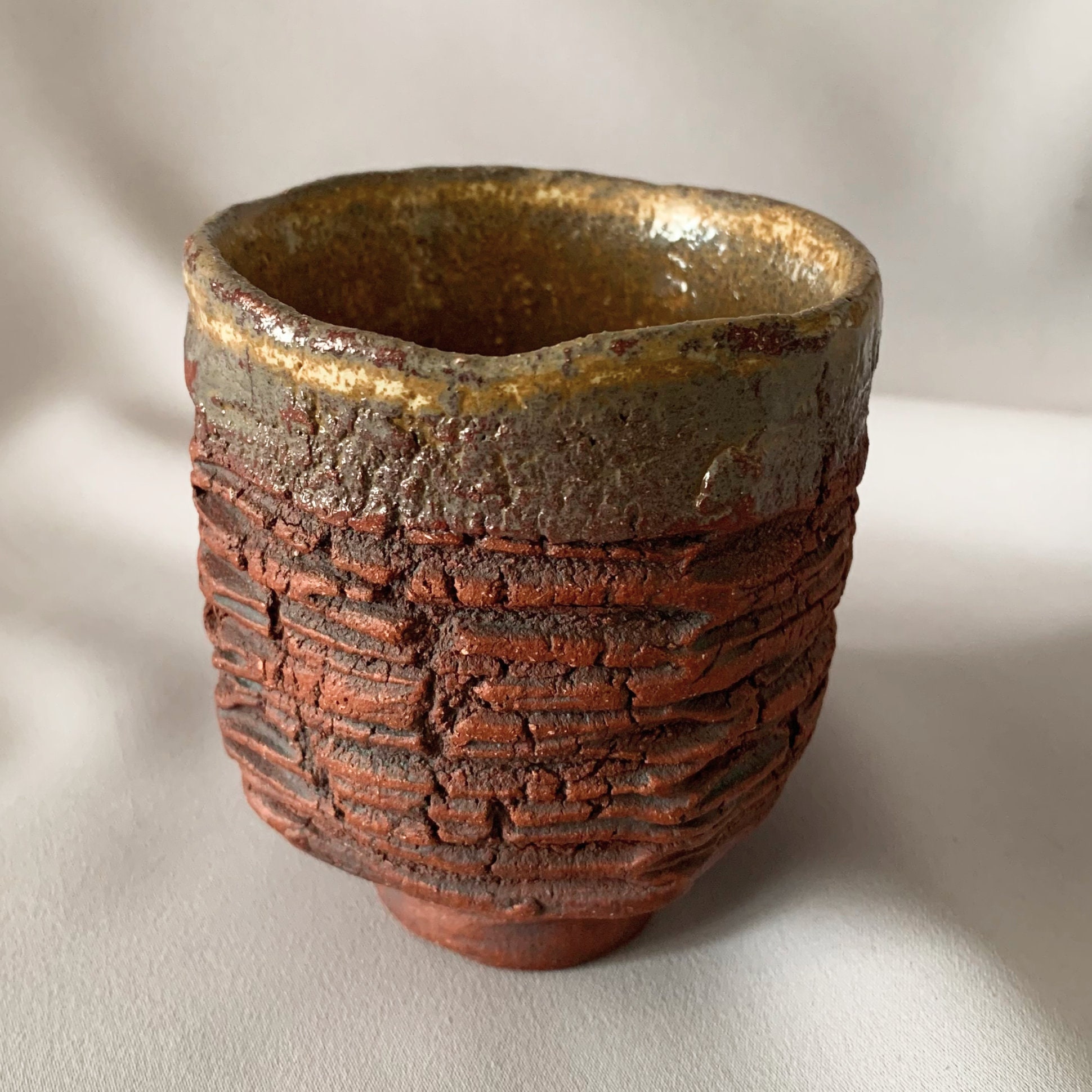 Yunomi Handbuilt Pottery Cup Japanese Teaware, Wabi Sabi Ceramic Cup - Etsy