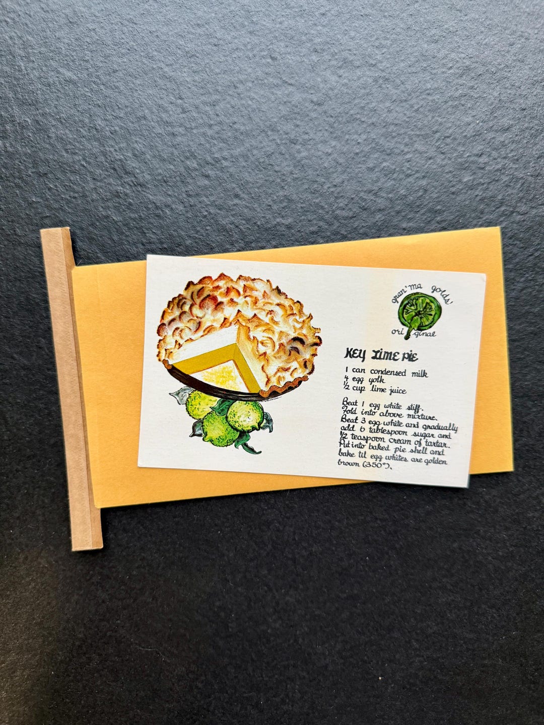 Vintage Greeting Cards; Key Lime Pie, Ice Cream, Dessert, Food ...