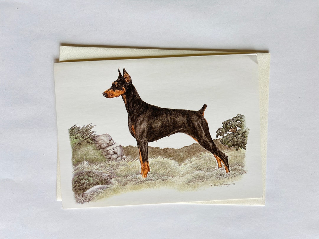 Vintage Dog Breed Blank Card | Anna Mackenzie Art Print - Etsy