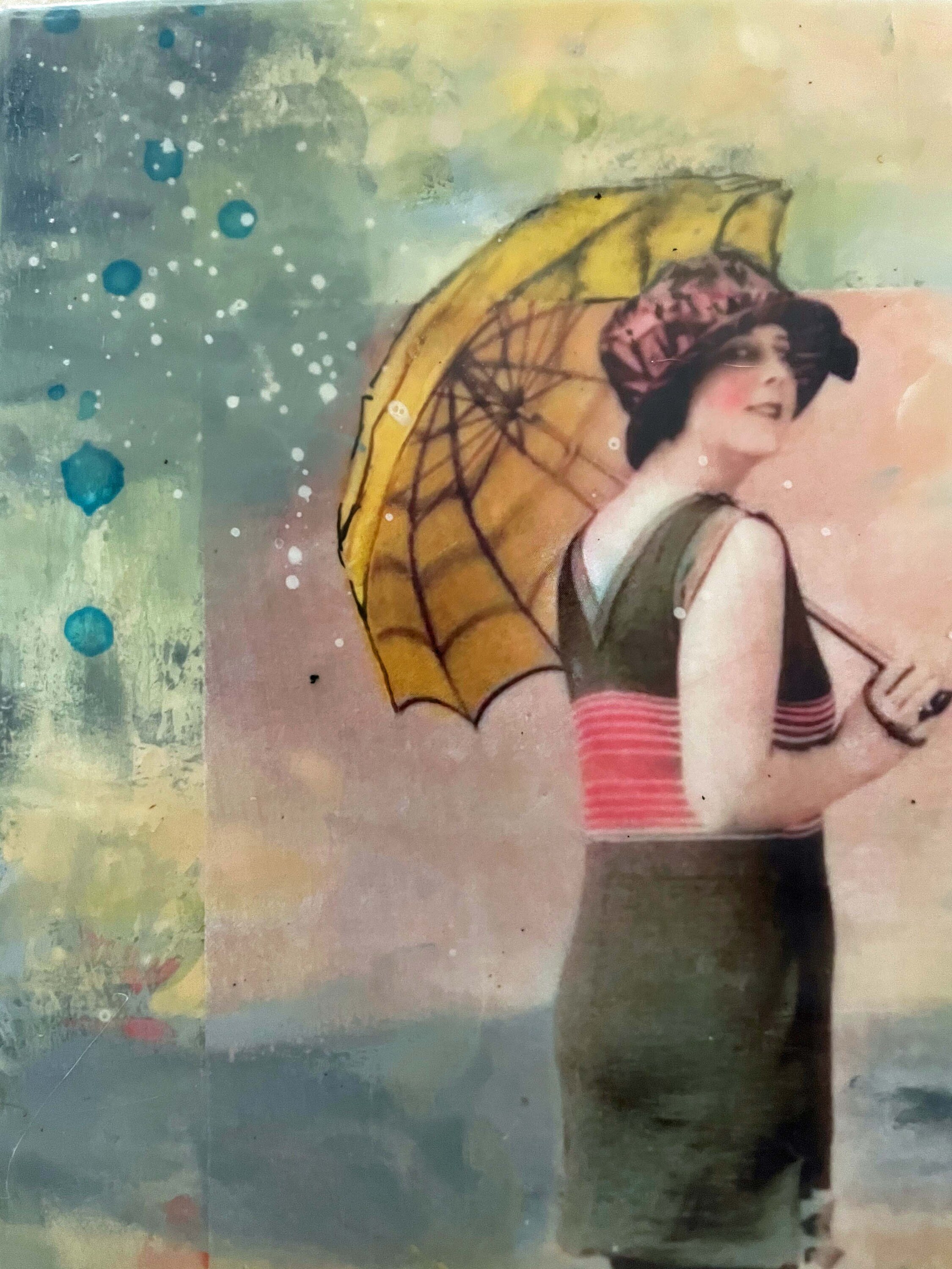 1920's Style, Vintage Collage Art, Summer House Art, Beach House, Small ...