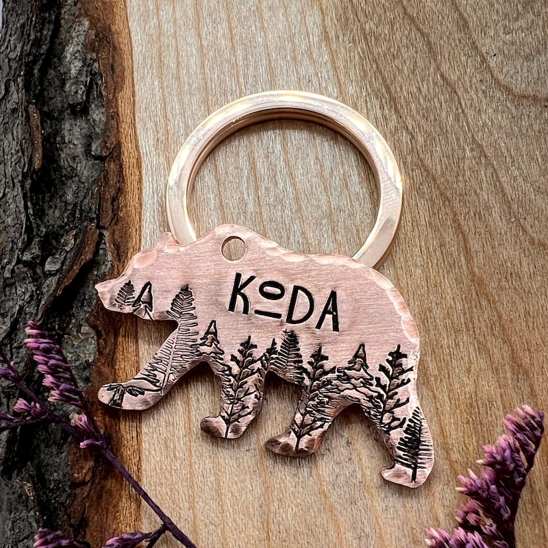 Dog Tag Bear Forest - Etsy