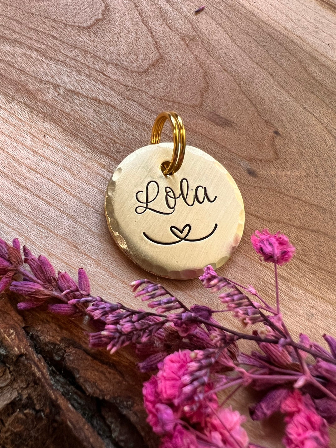 Small Heart Pet Tag: Minimalist Design, Personalized ID for Dogs and ...