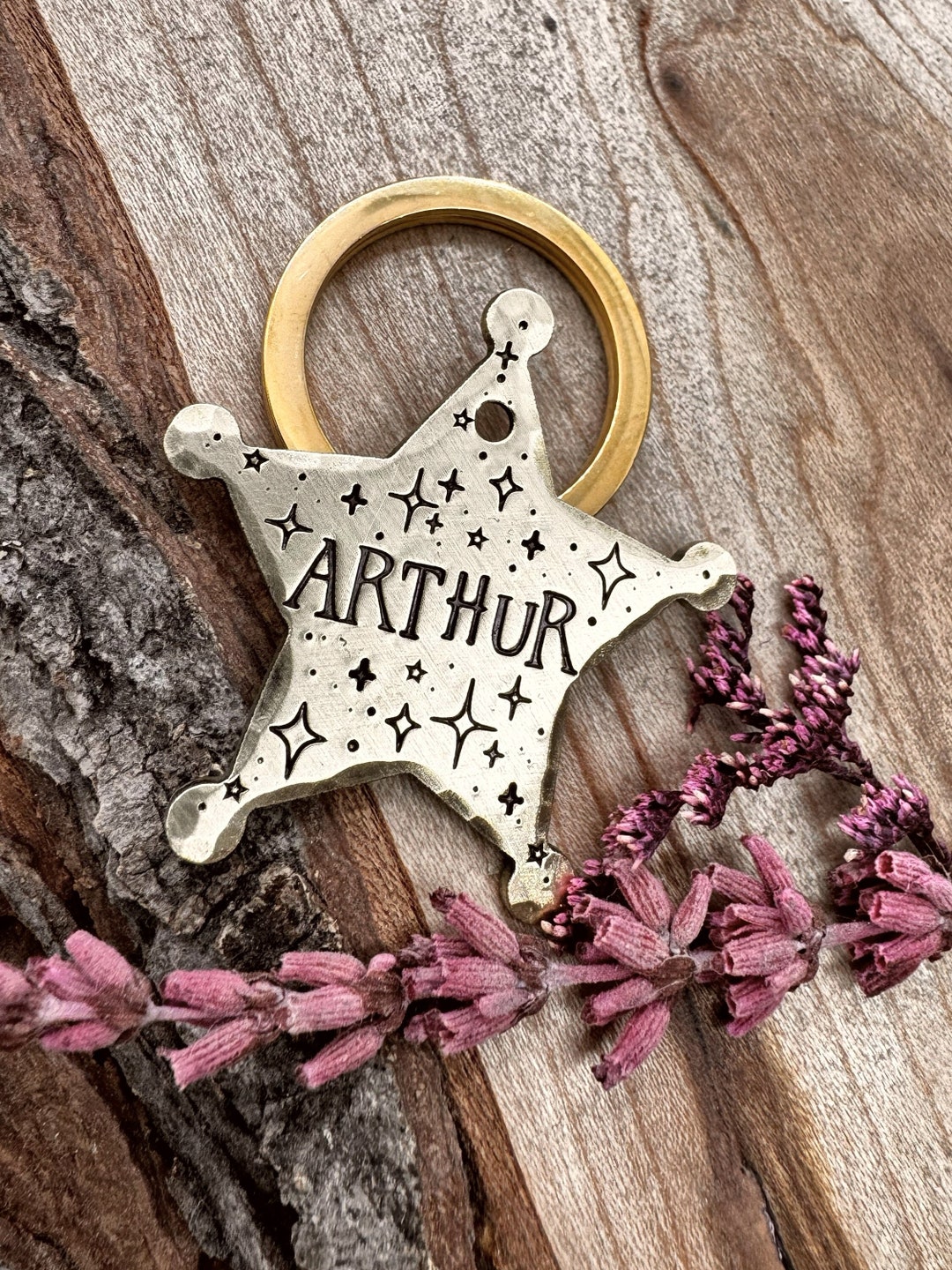 Sheriff Badge Dog Tag: Western Design, Cowboy Boots, Star, Desert ...