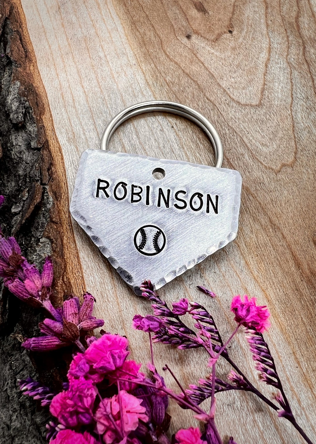 Pet ID Tag - Home Plate - Baseball - Dog Tag - Dog Collar Tag - Pet ...