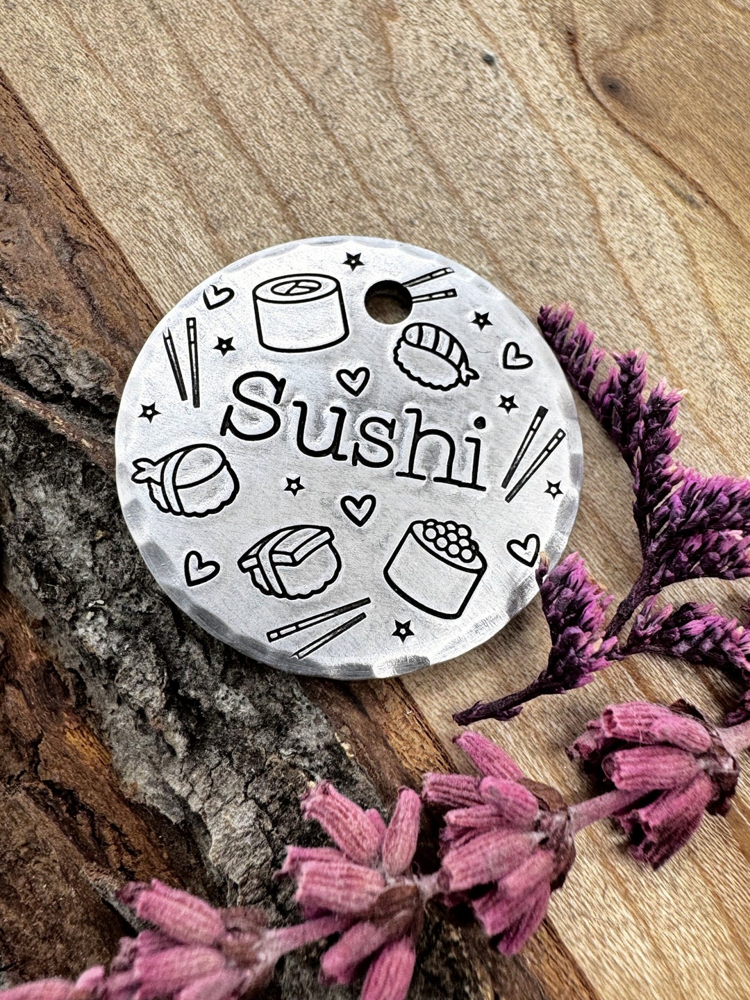 Sushi Dog Tag: Chopstick Design, Sashimi, Nori, California Roll, Food ...