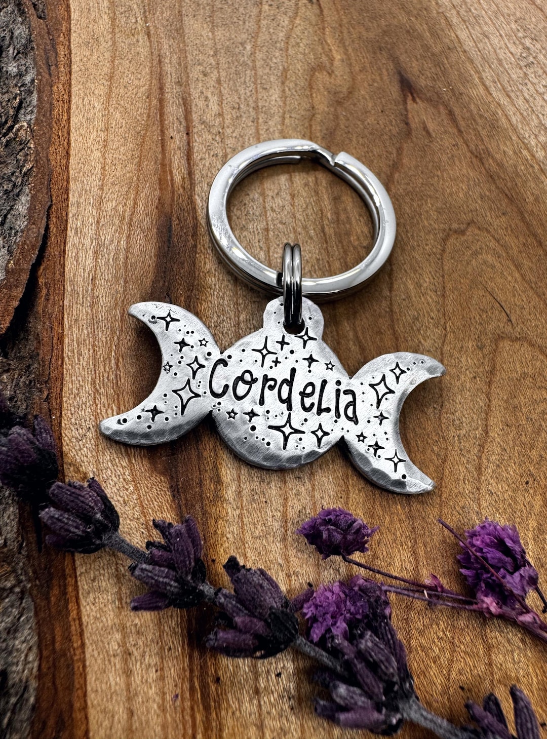 Triple Moon - Triple Goddess Moon - Dog Tag - Cat Tag - Pet Name Tag ...