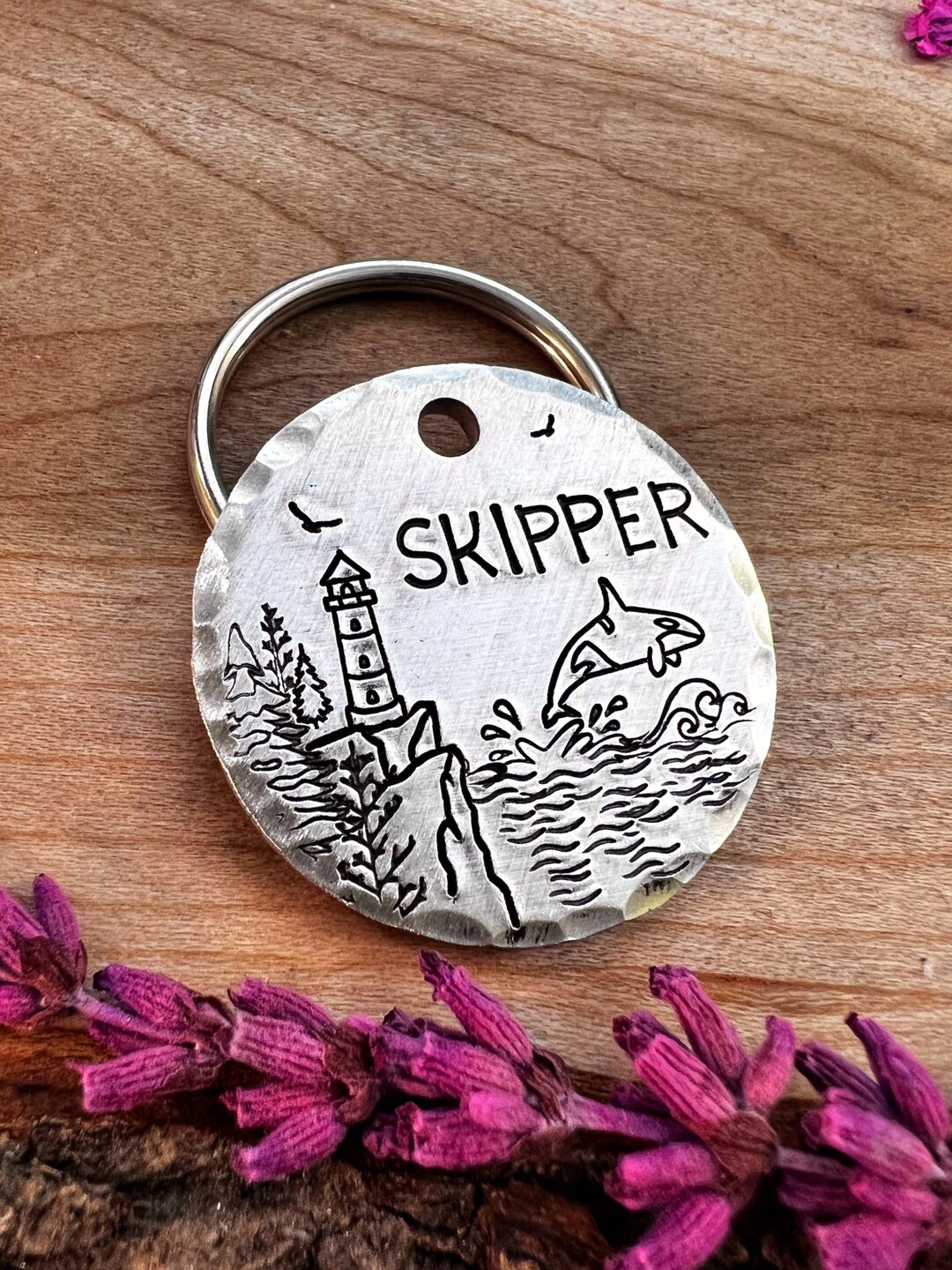 Orca Dog Tag - Killer Whale - Lighthouse - Ocean - Dog Tag - Hand ...