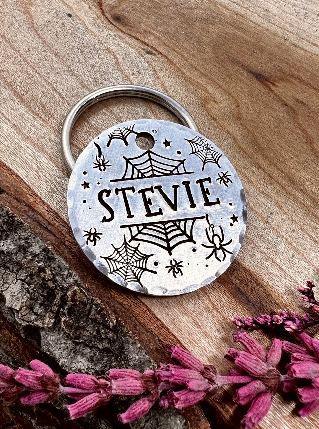 Spiderweb Dog Tag - Halloween Dog Tag - Spider Dog Tag - Spiderwebs ...