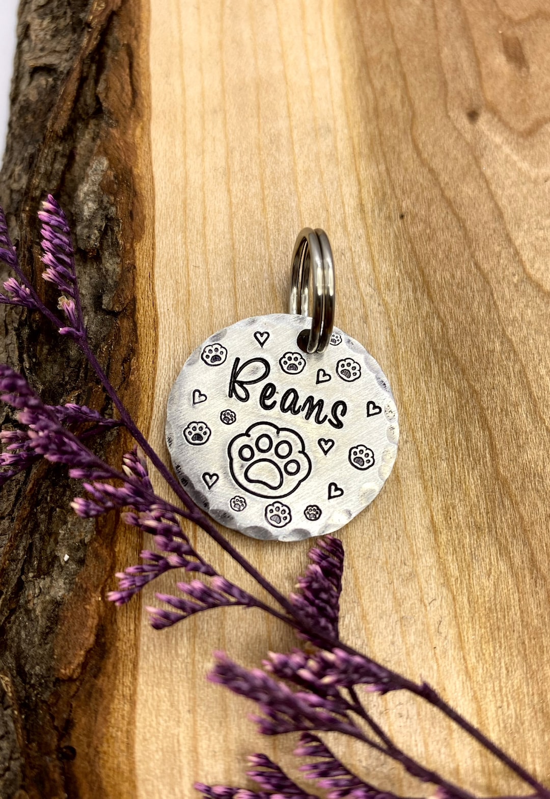 SMALL TAG - Cat Paw - Toe Beans - Kitten Tag - Dog Tag - Cat Tag - Pet ...
