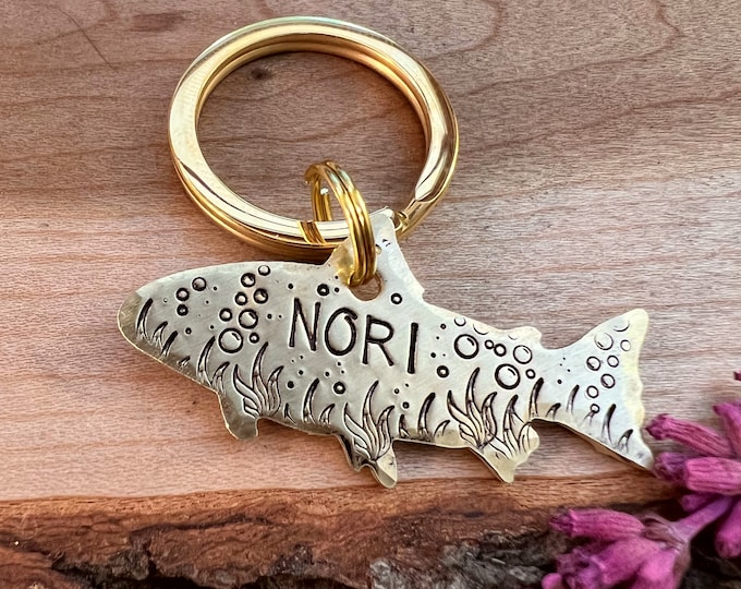 Fish Shaped Dog Tag - Fishing Dog Tag - Fish Design - Dog Tag - Pet Tag ...