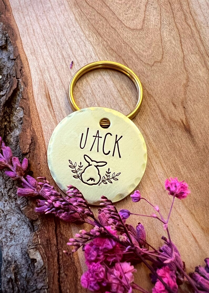 Pet ID Tag Bunny Dog Tag Dog Tag Dog Collar Tag Pet - Etsy