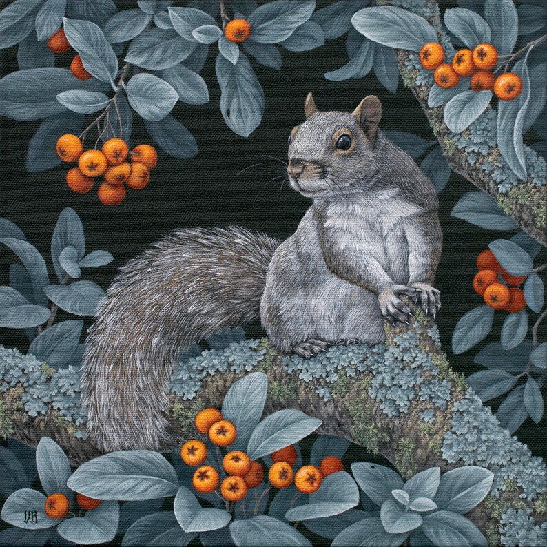 Squirrel Print - Etsy