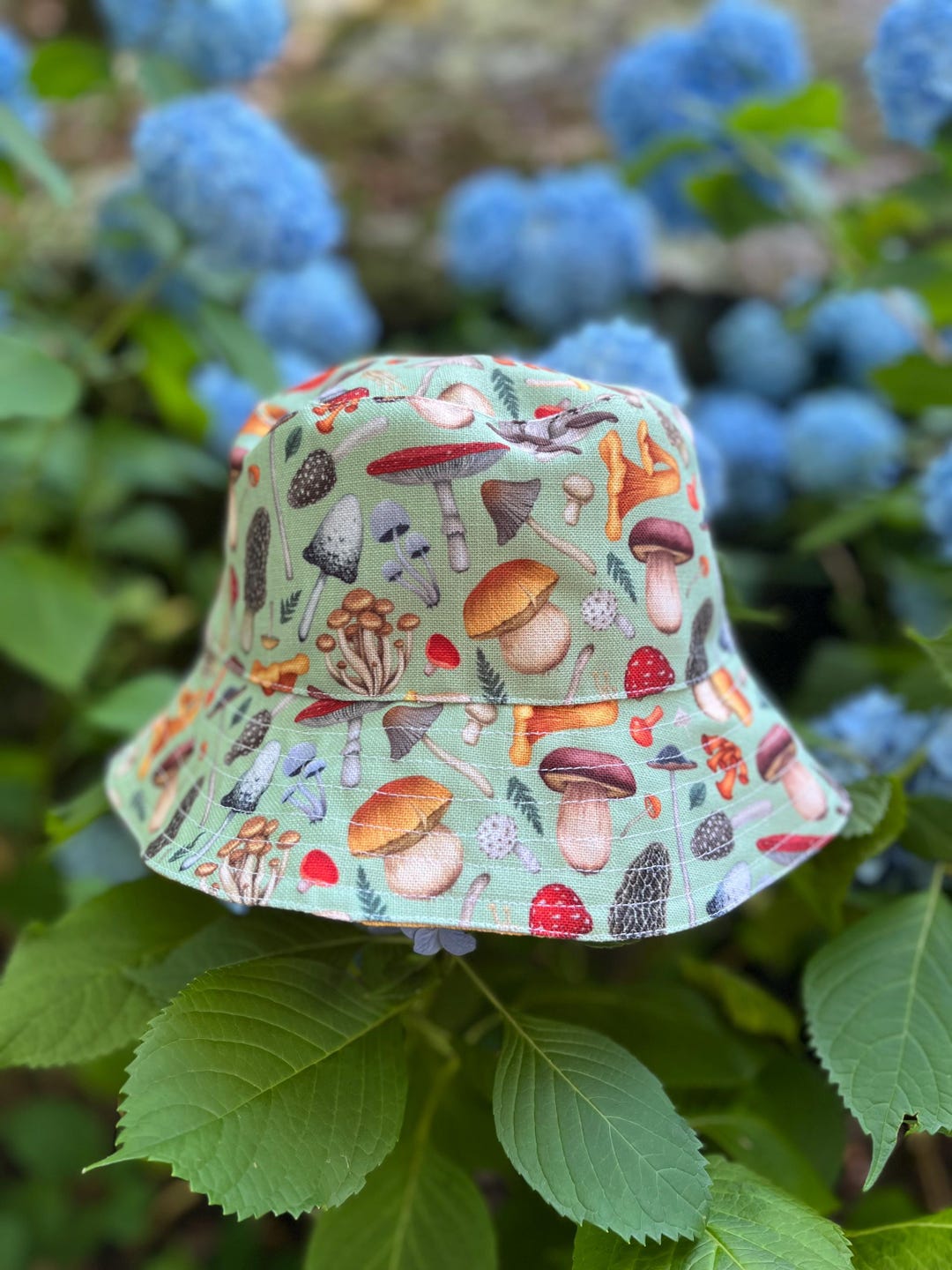 Mushroom Reversible Bucket Hat - Etsy