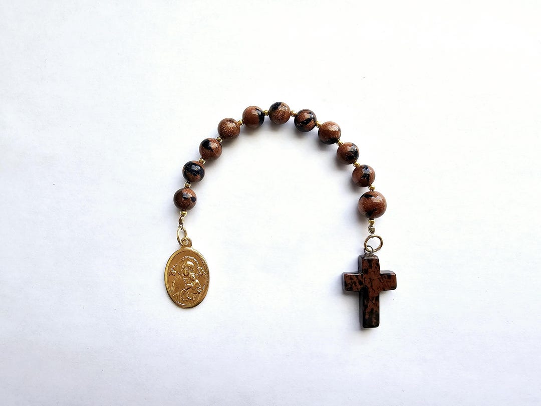 One Decade Miniature Pocket Rosary; Mini Rosary; Catholic Rosary; Small ...