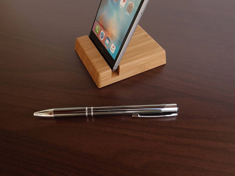 Bamboo iPhone Stand. Wood iPhone 6 7 8 X 11 SE XR - Samsung Xiaomi LG ...
