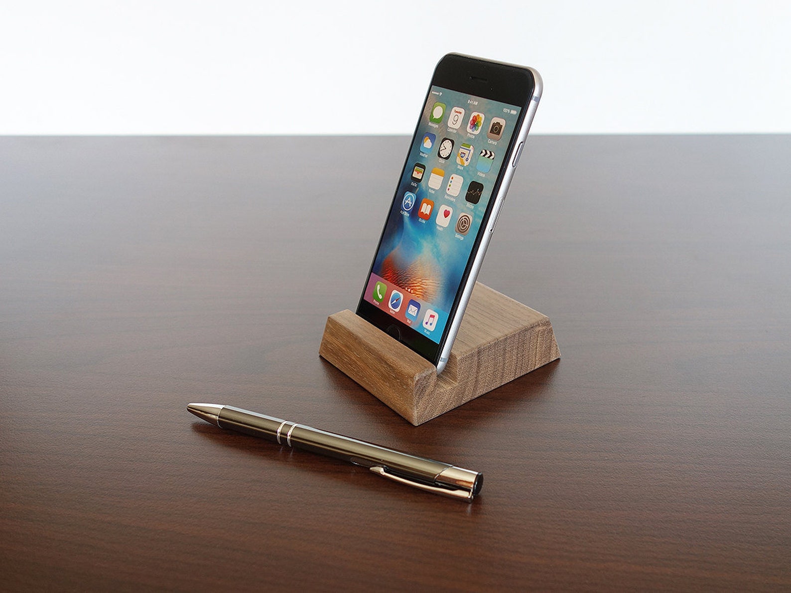 Wood iPhone Stand From Walnut for iPhone 6 7 8 X 11 SE XR - Etsy