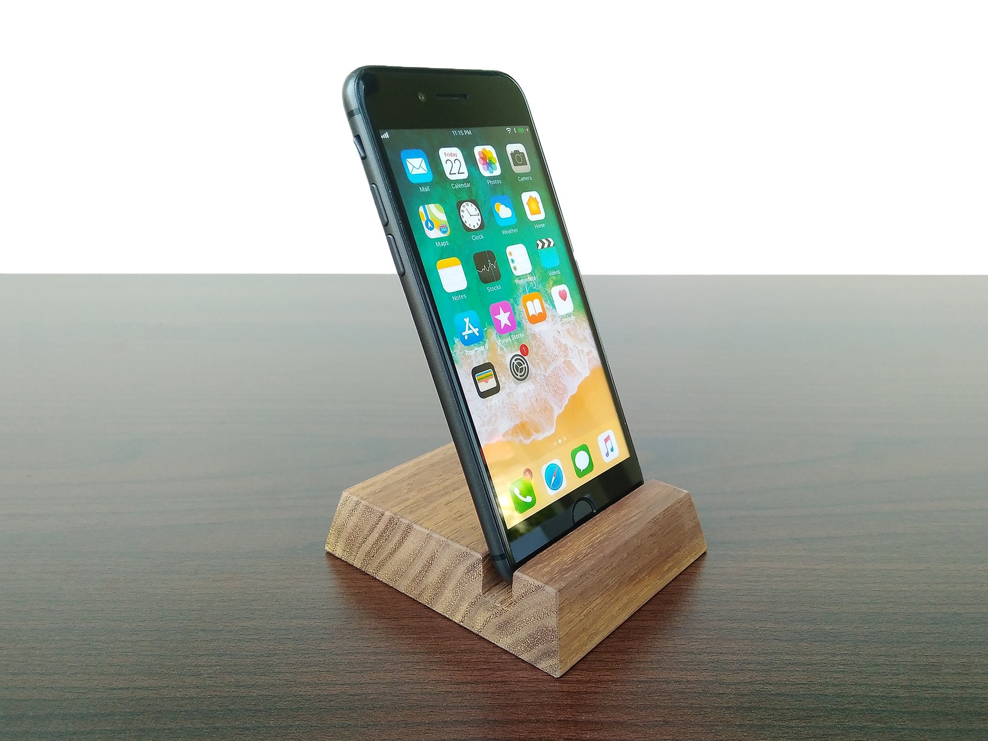 Wood iPhone Stand From Walnut for iPhone 6 7 8 X 11 SE XR - Etsy