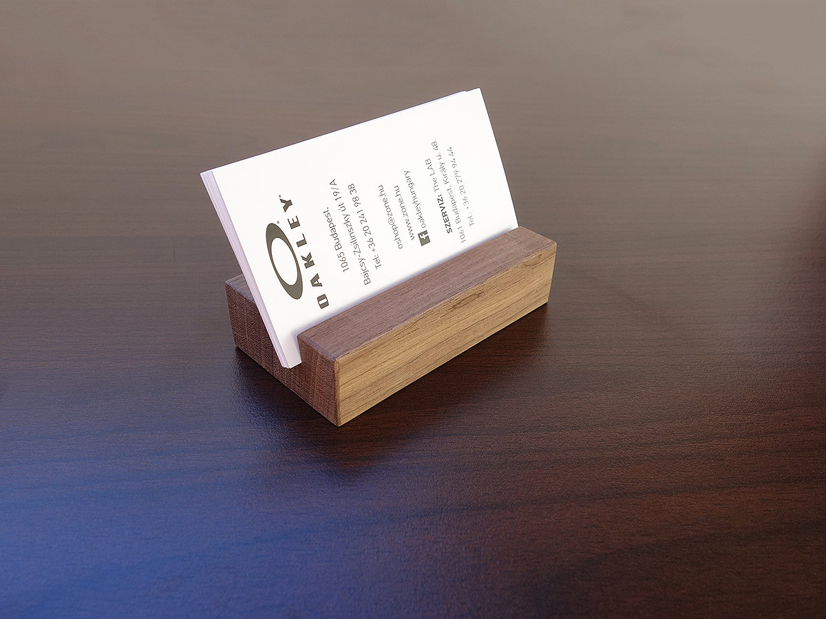 Wood Business Card Holder. Walnut Card Holder. Wooden Business Card ...