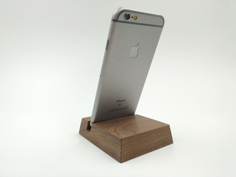 Wood iPhone Stand From Walnut for iPhone 6 7 8 X 11 SE XR Series ...