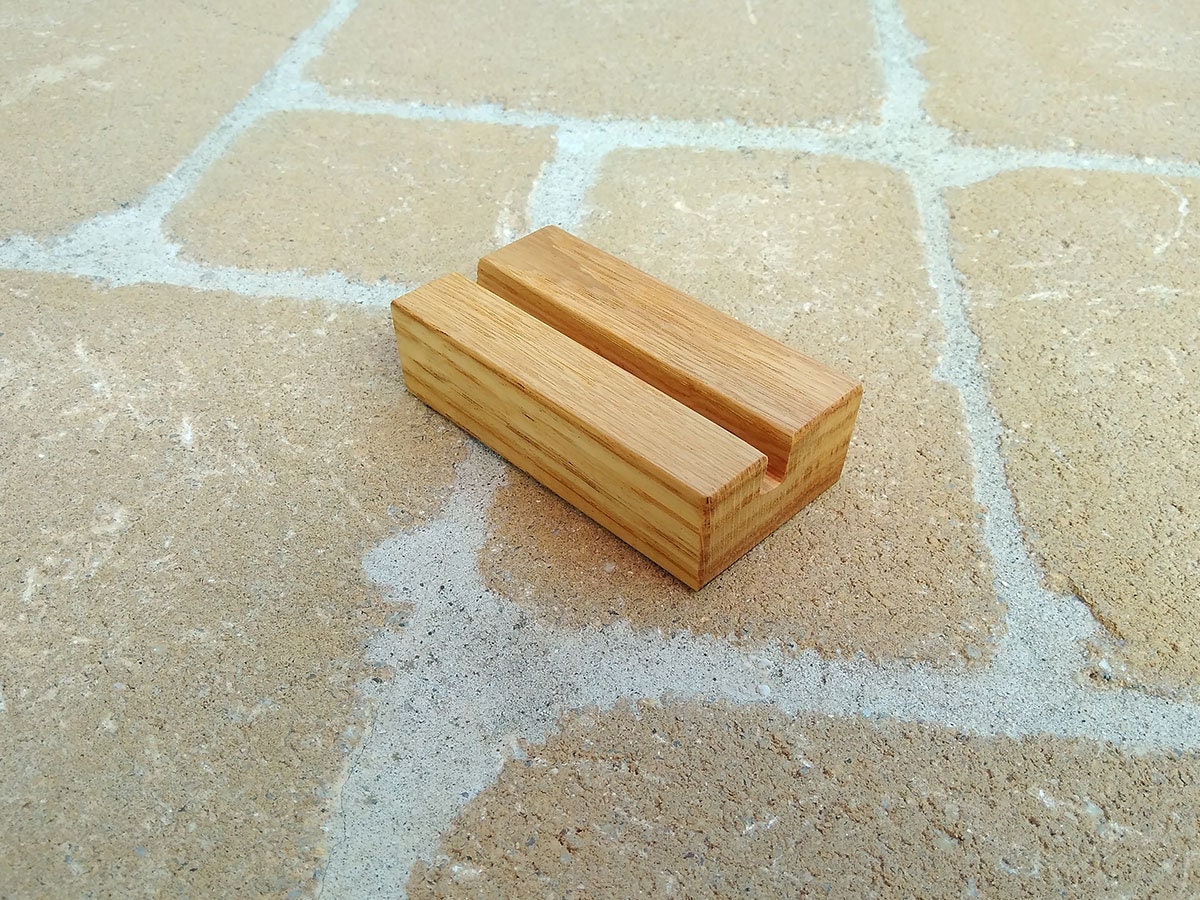 Wood Business Card Holder. Oak Wooden Card Stand. Office Card - Etsy
