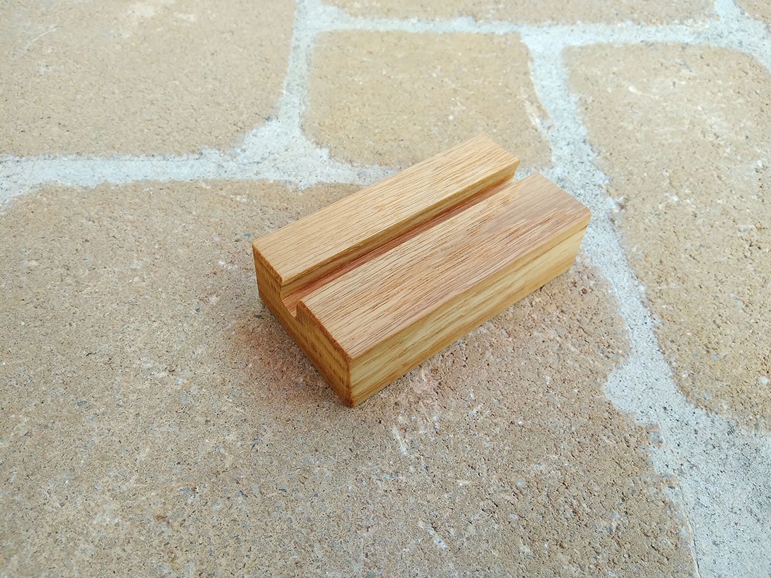 Wood Business Card Holder. Oak Wooden Card Stand. Office Card - Etsy