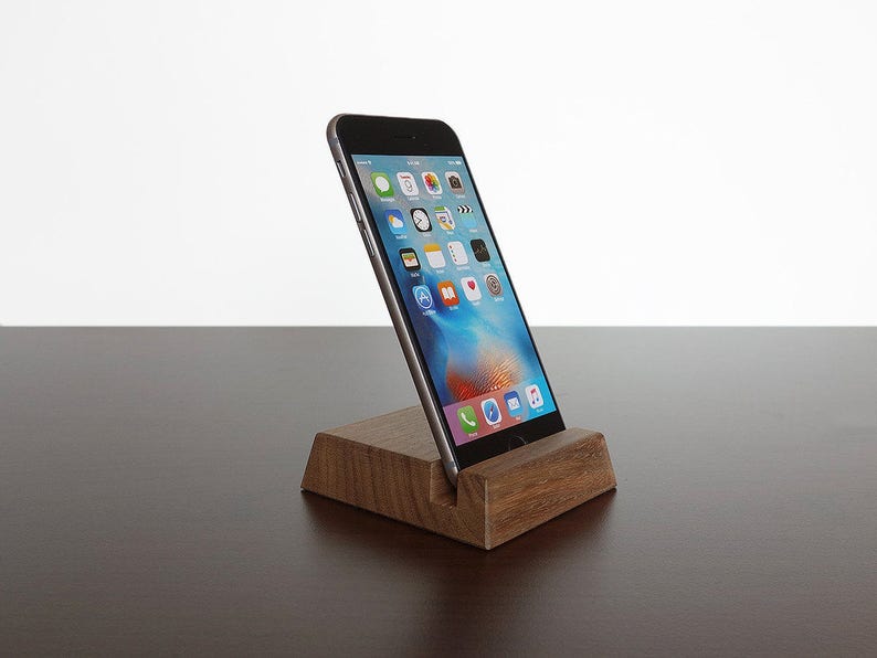 Wood iPhone Stand From Walnut for iPhone 6 7 8 X 11 SE XR Series ...