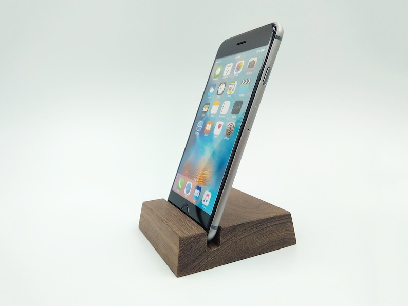 Wood iPhone Stand From Walnut for iPhone 6 7 8 X 11 SE XR Series ...