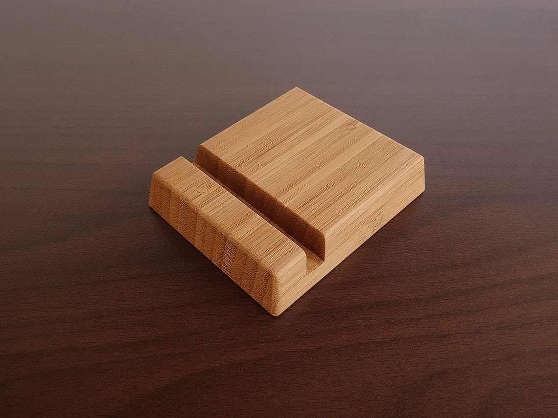 Bamboo iPhone Stand. Wood iPhone 6 7 8 X 11 SE XR - Samsung Xiaomi LG ...