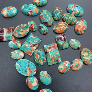 Natural Turquoise Spiny Oyster Shell Cabochon 13x18mm 15x20mm 18x25mm ...