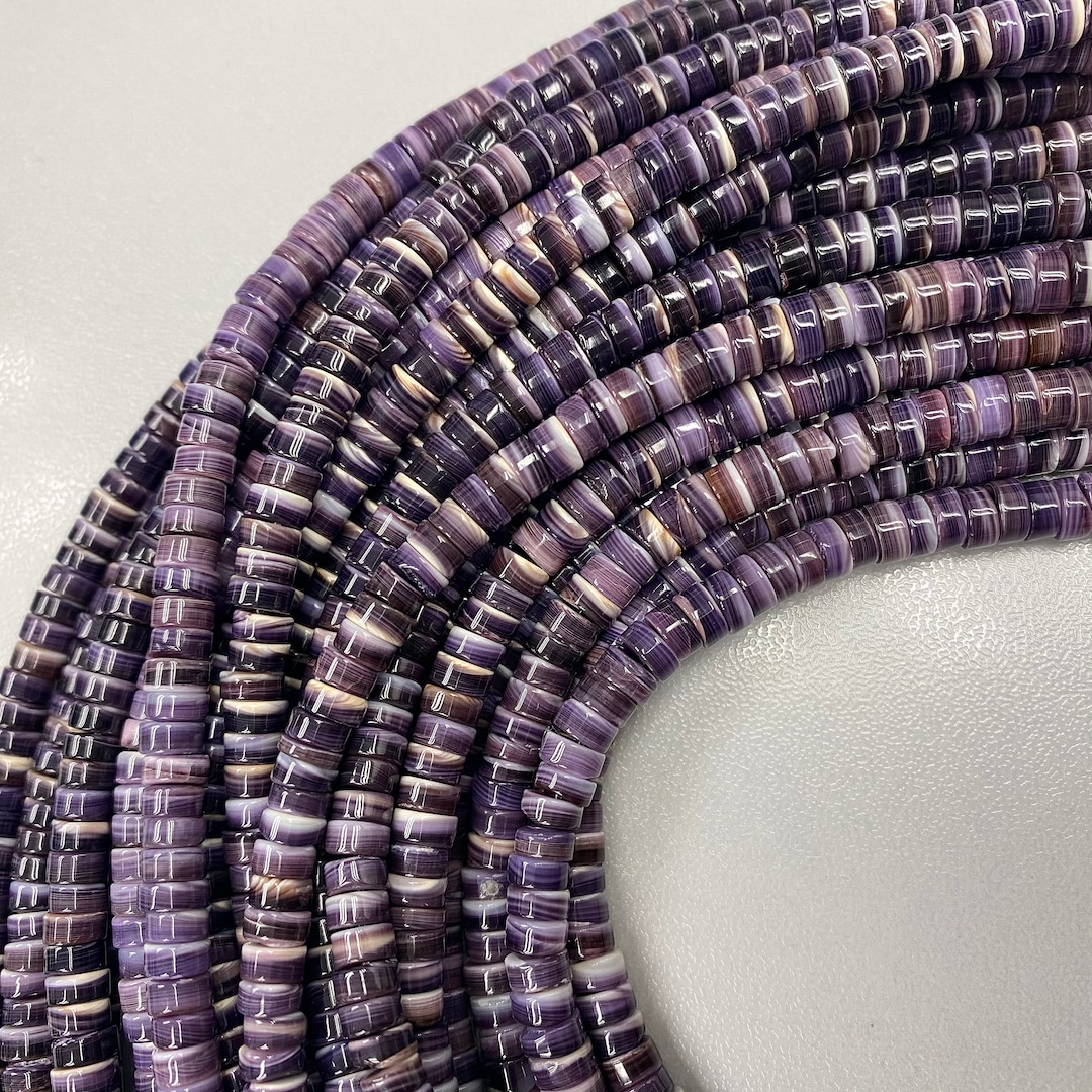 Top Quality Natural Wampum Quahog Shell Heishi 5mm 6mm 16"inches - Etsy