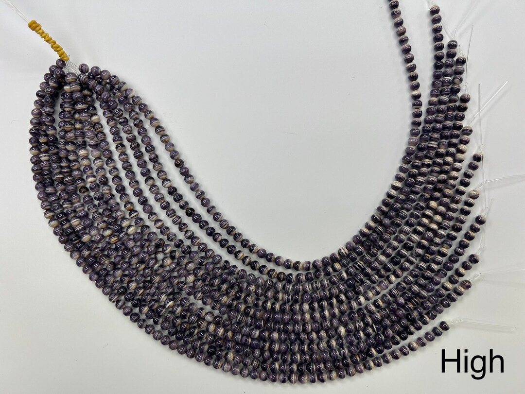 6mm High Quality Wampum Shell Round Beads 16" - Etsy
