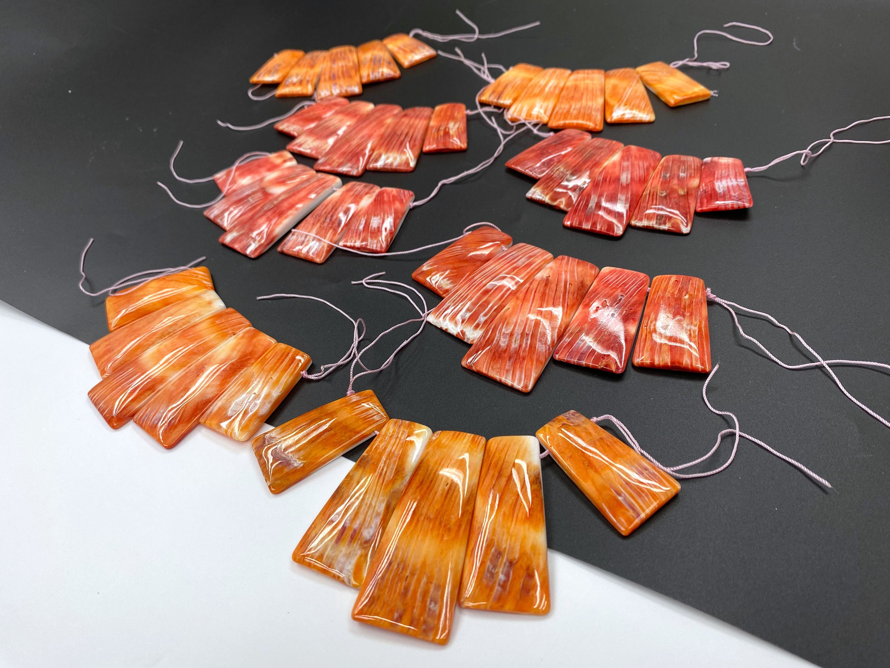 Natural Spiny Oyster Shell Graduated Shape (orange/red) - Etsy