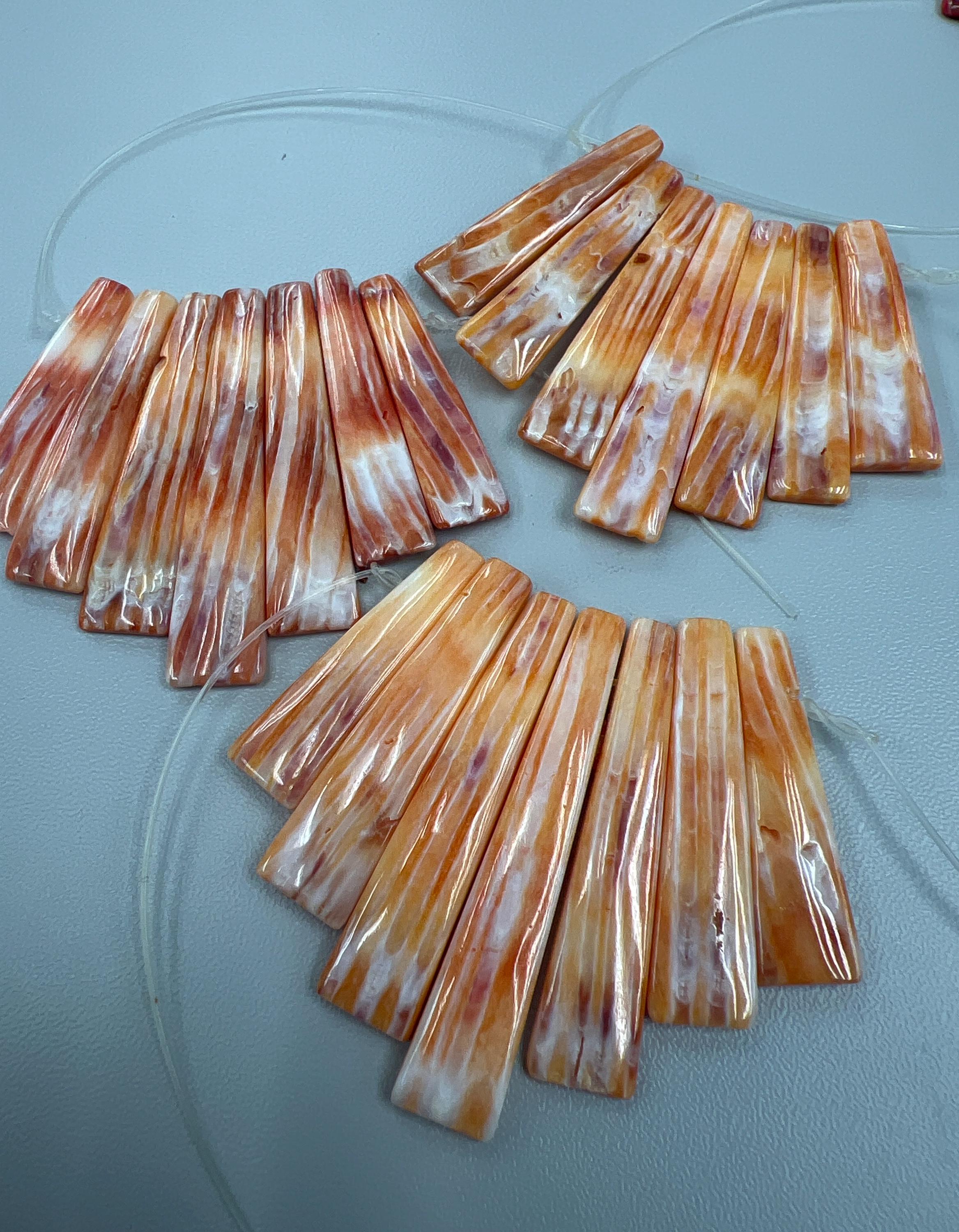 Spiny Oyster Shell Long Chips Graduated (orange/red) - Etsy