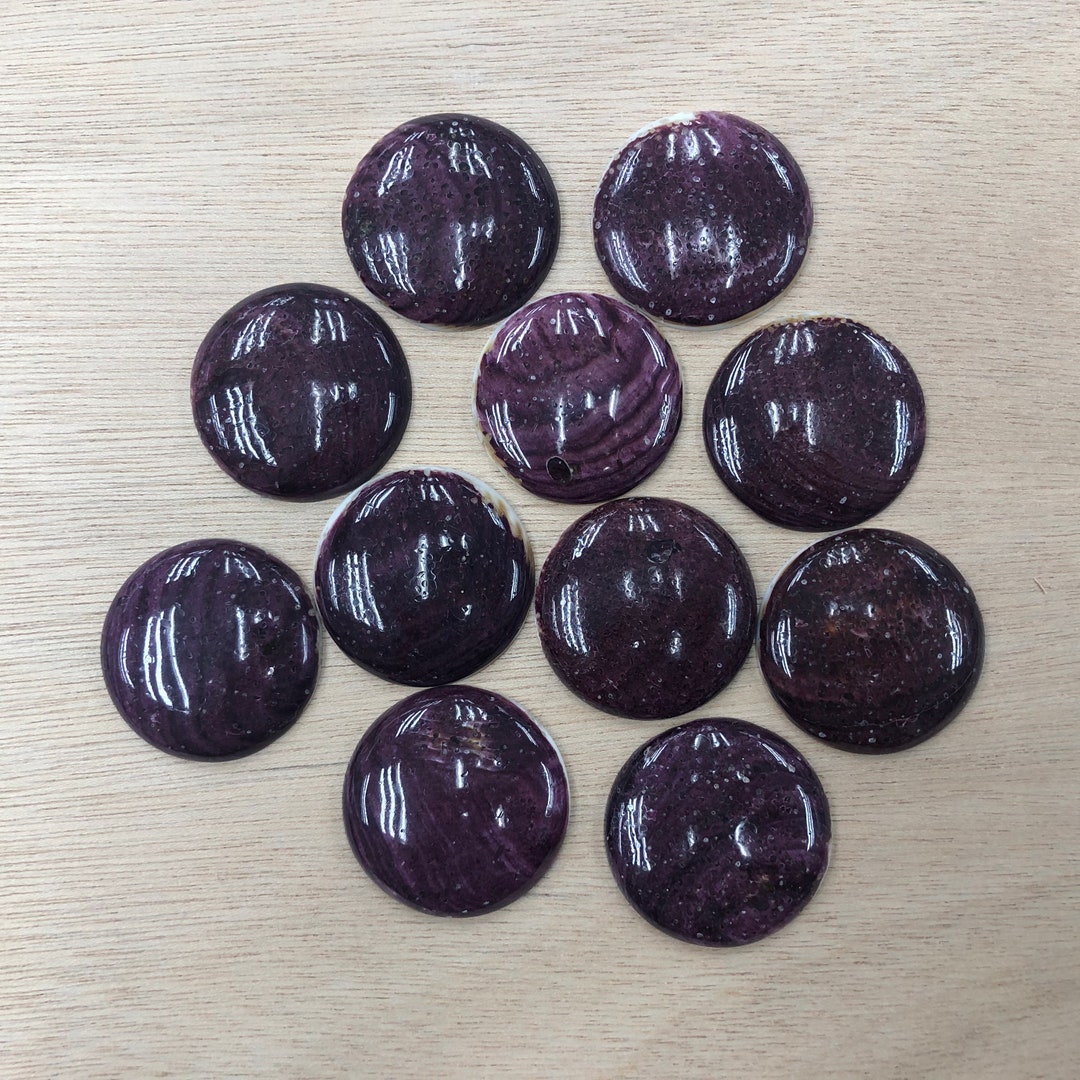 Purple Spiny Oyster Shell Round Pendant 40-45mm - Etsy