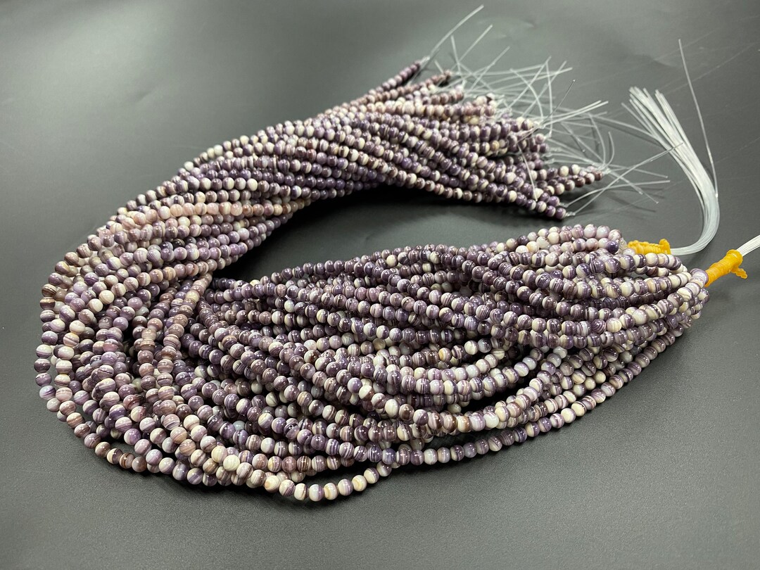 Natural Wampum Quahog Shell Round Bead 4mm 16 Inches - Etsy