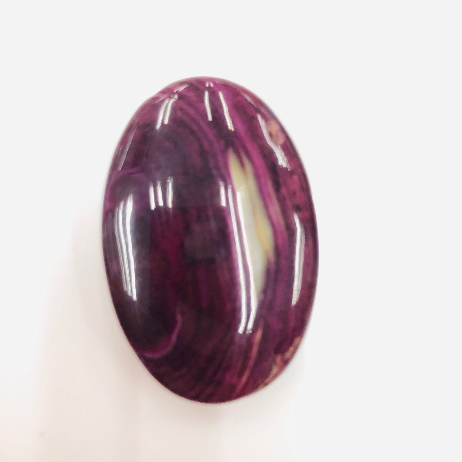 Purple Spiny Oyster Shell Oval Cabochon 16X39mm | Etsy