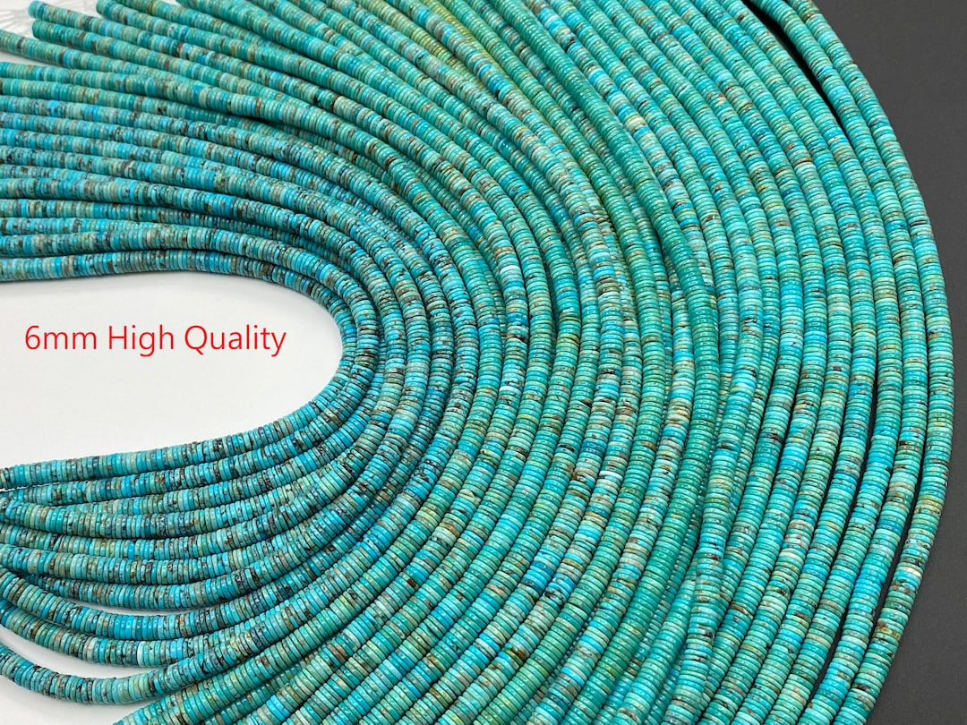 Natural Turquoise Heishi Beads 3mm/4mm/5mm/6mm 16 Inches (natural/good ...