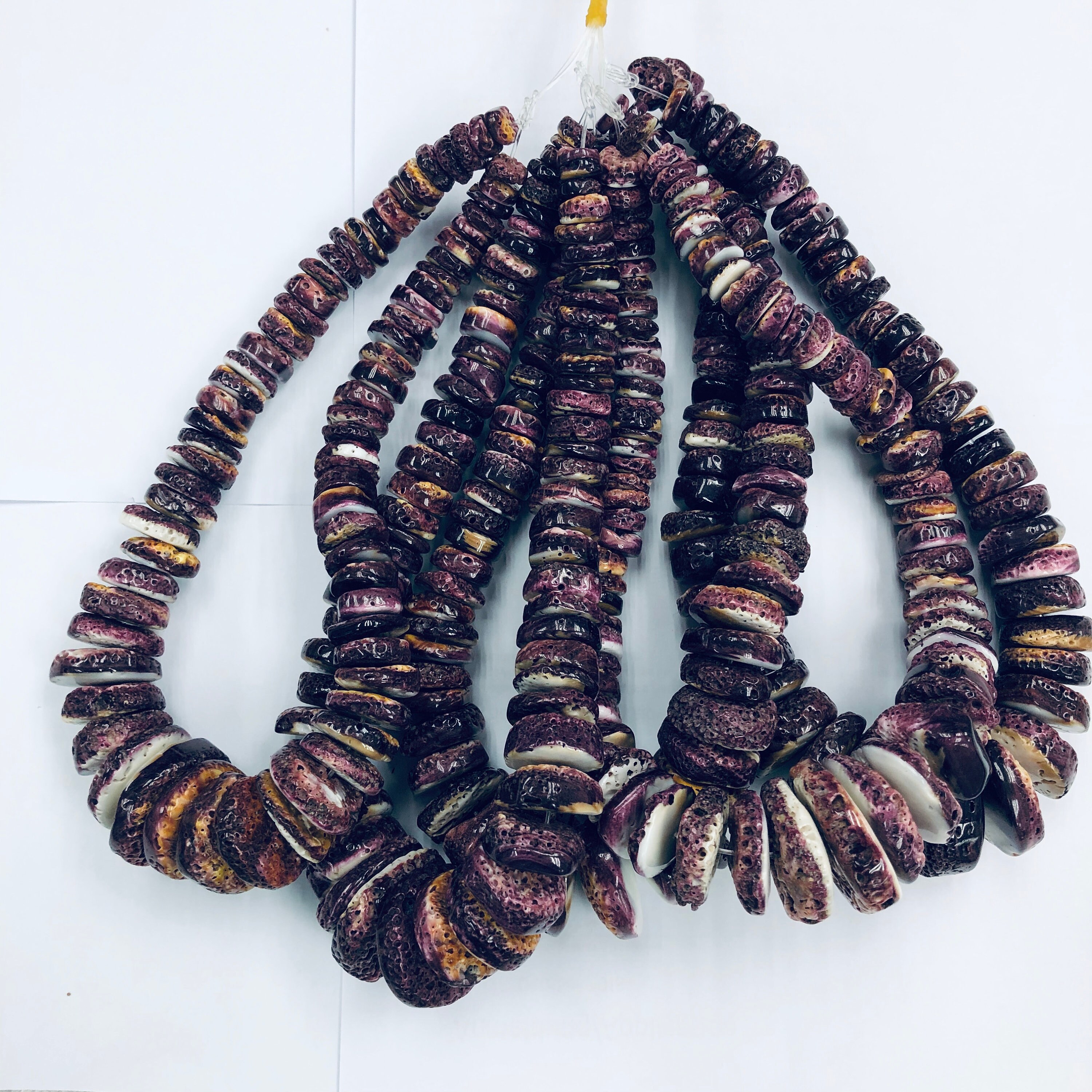 Purple Spiny Oyster Shell Graduated disc 10mm-30mm | Etsy