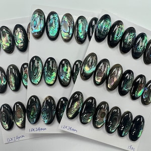 High Quality Abalone Shell Oval Cab 12x16mm, 12x24mm, 13x18mm, 15x20mm ...