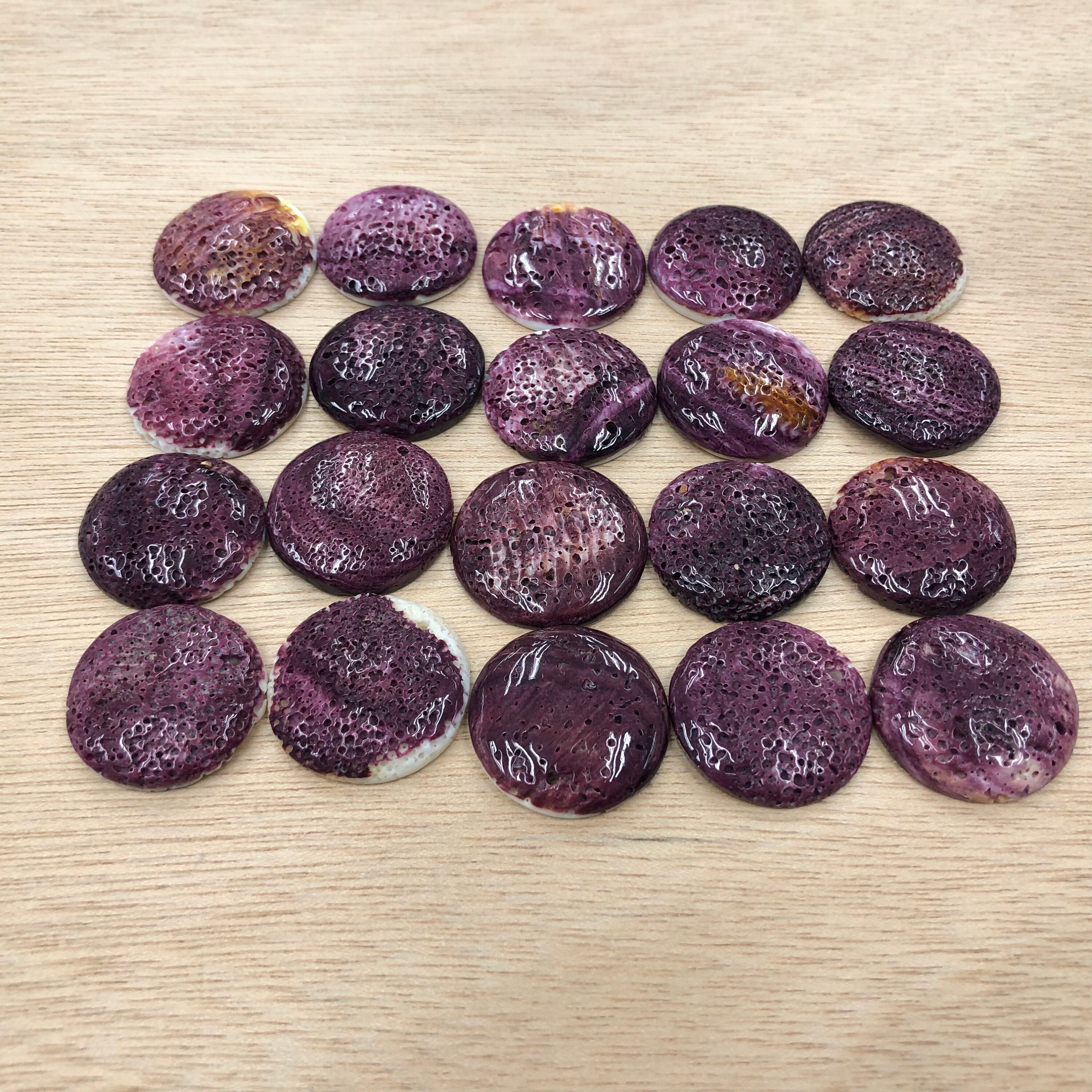 Purple Spiny Oyster Shell Round Pendant large/medium 5pcs - Etsy