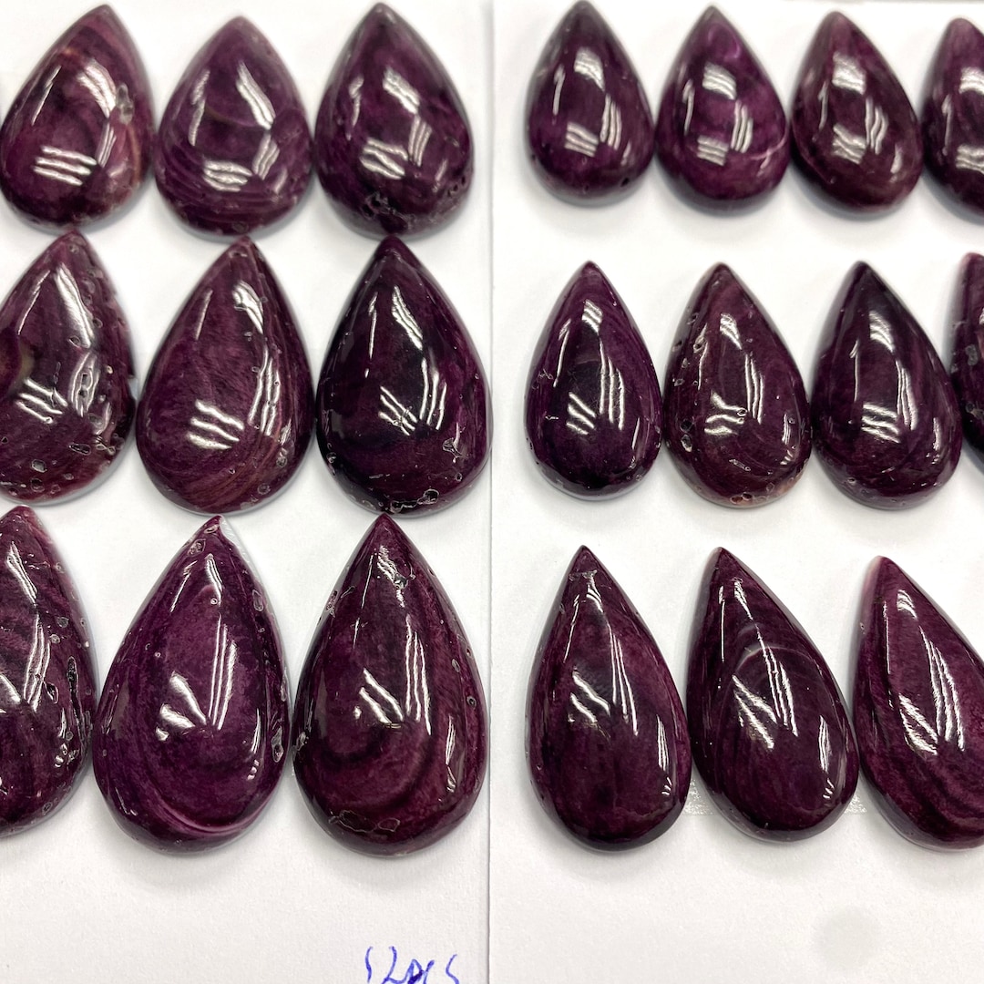 Natural Purple Spiny Oyster Shell Tear Drop Cabochon 14x25mm 16x28mm - Etsy