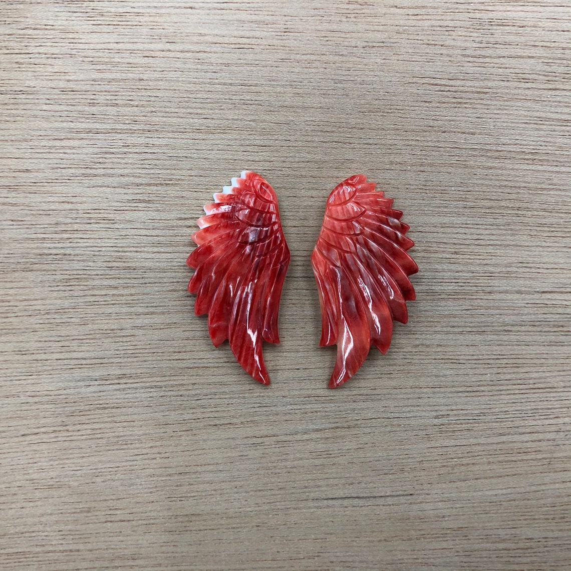 Natural Spiny Oyster Shell Wing Shape 25x52mm | Etsy